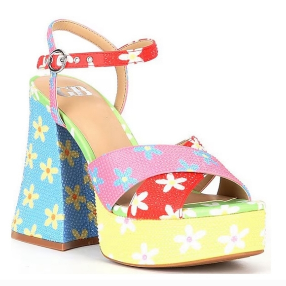 Gianni Bini | Shoes | Gianni Bini Ultimate Floral Rainbow Rhinestone ...